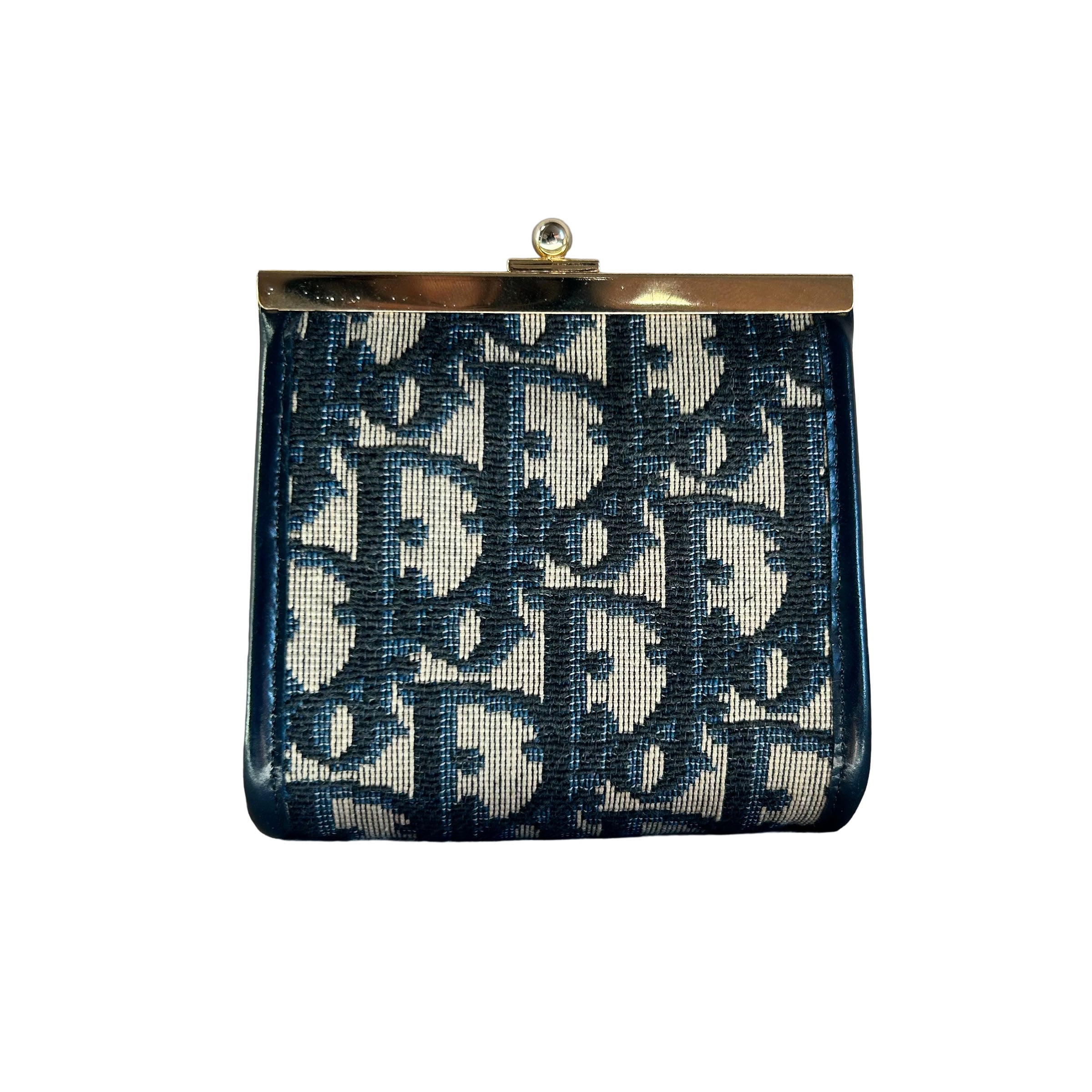 Pre-Loved Dior Navy Monogram Coin Purse